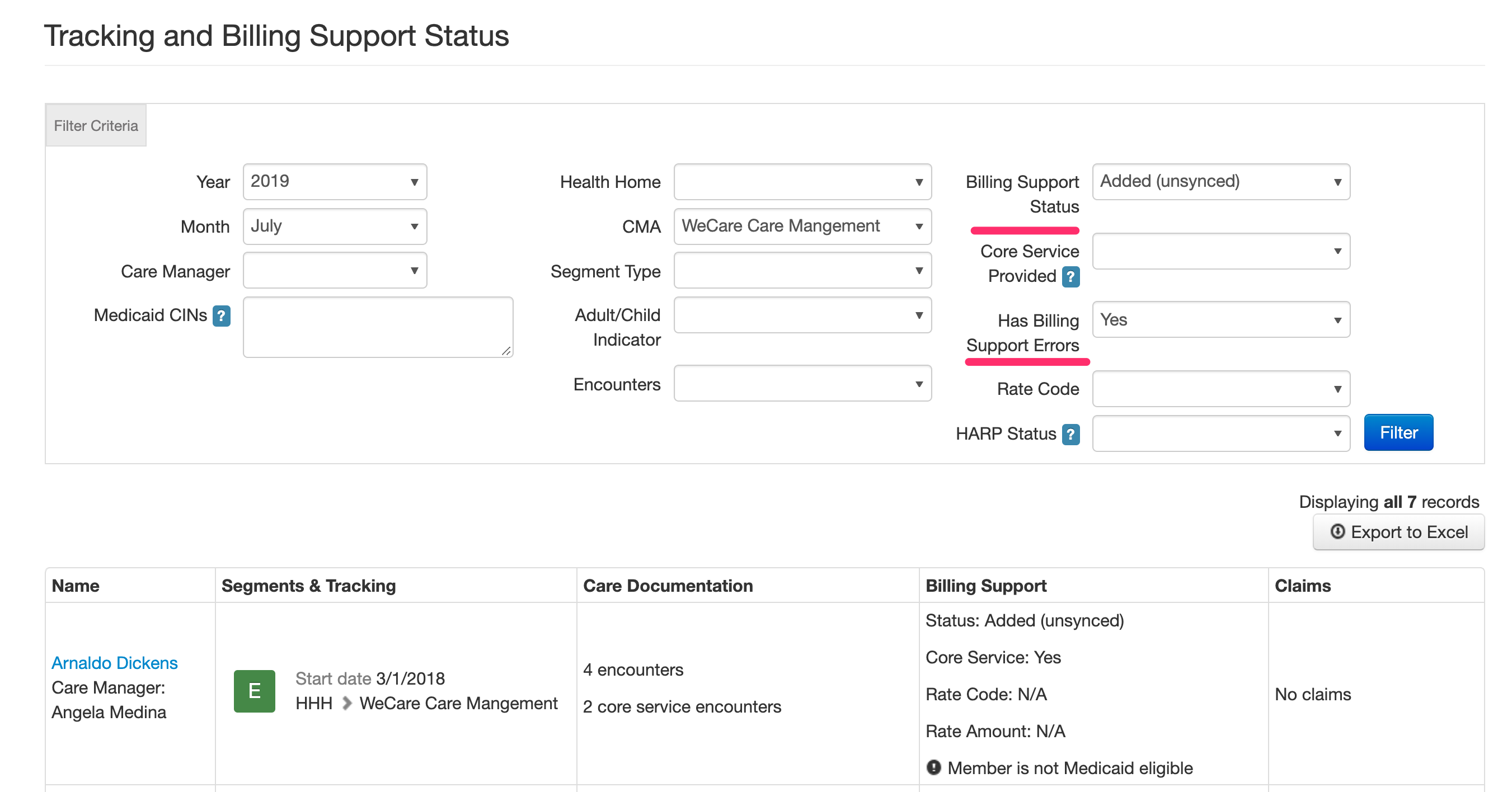 Billing Support Questionnaire (BSQ) Errors – FCM