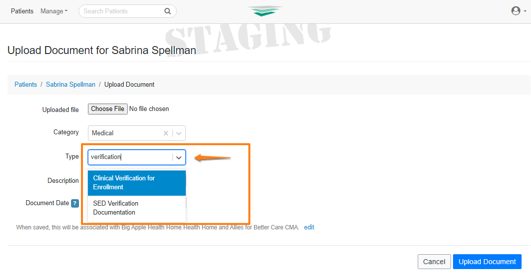 Verification of Diagnosis Documentation – FCM