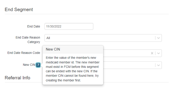 Members with New Medicaid CINs – FCM